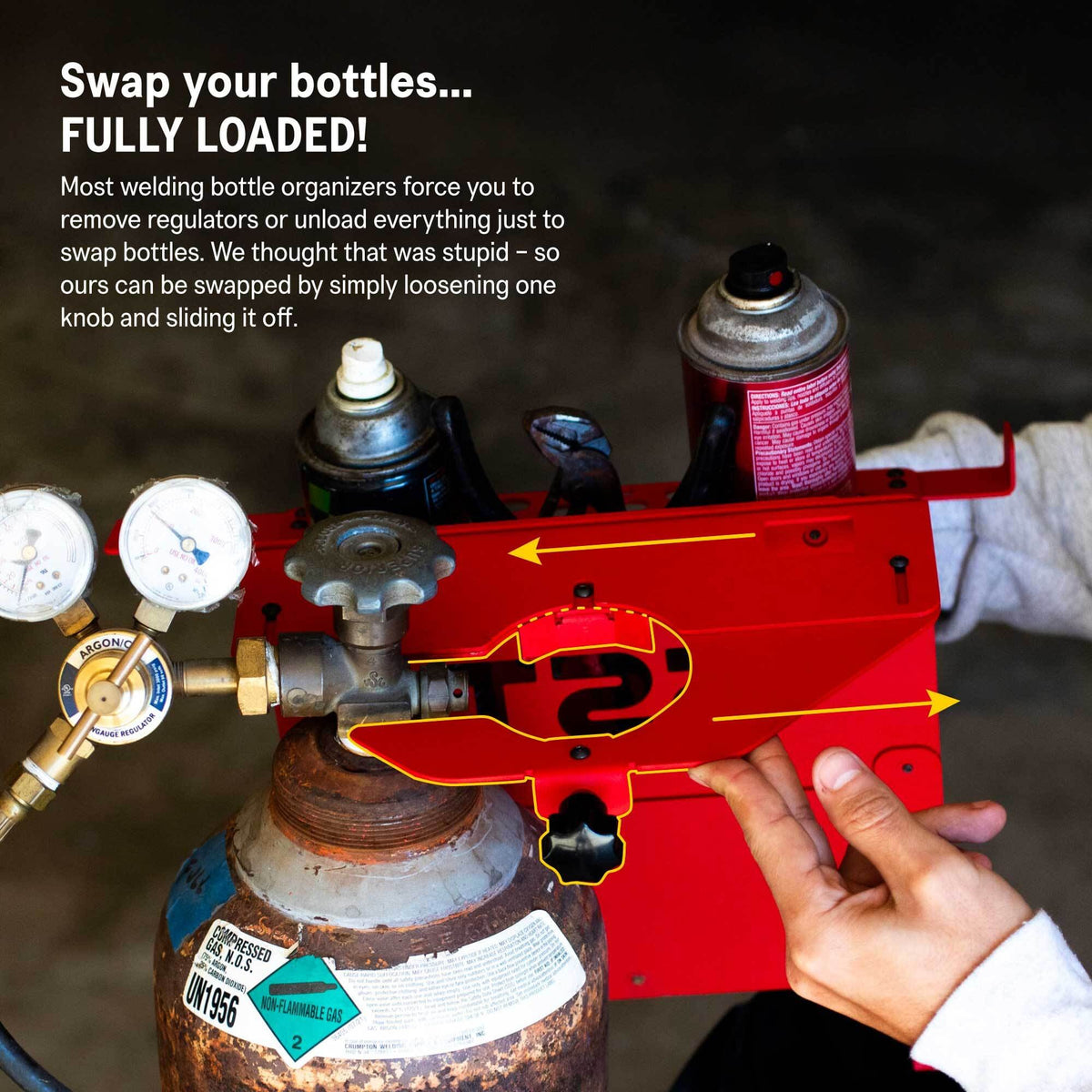 Welding Bottle Organizer – Stupid Simple Tools